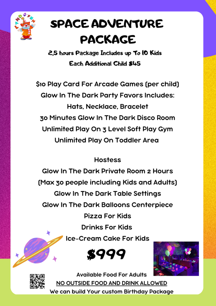 Birthday Packages - Land O Fun - Indoor Playground - Arcade - Kids ...